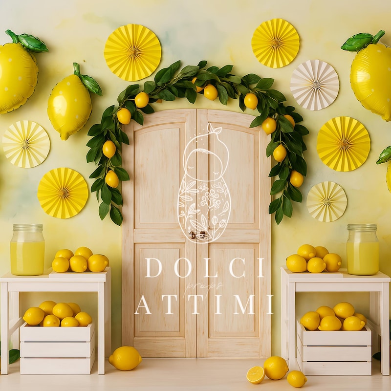 Lemon Backdrop - Etsy