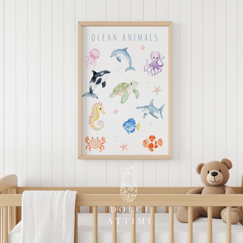 Ocean Animals Flashcards - Educational Printable Cards for Kids ...