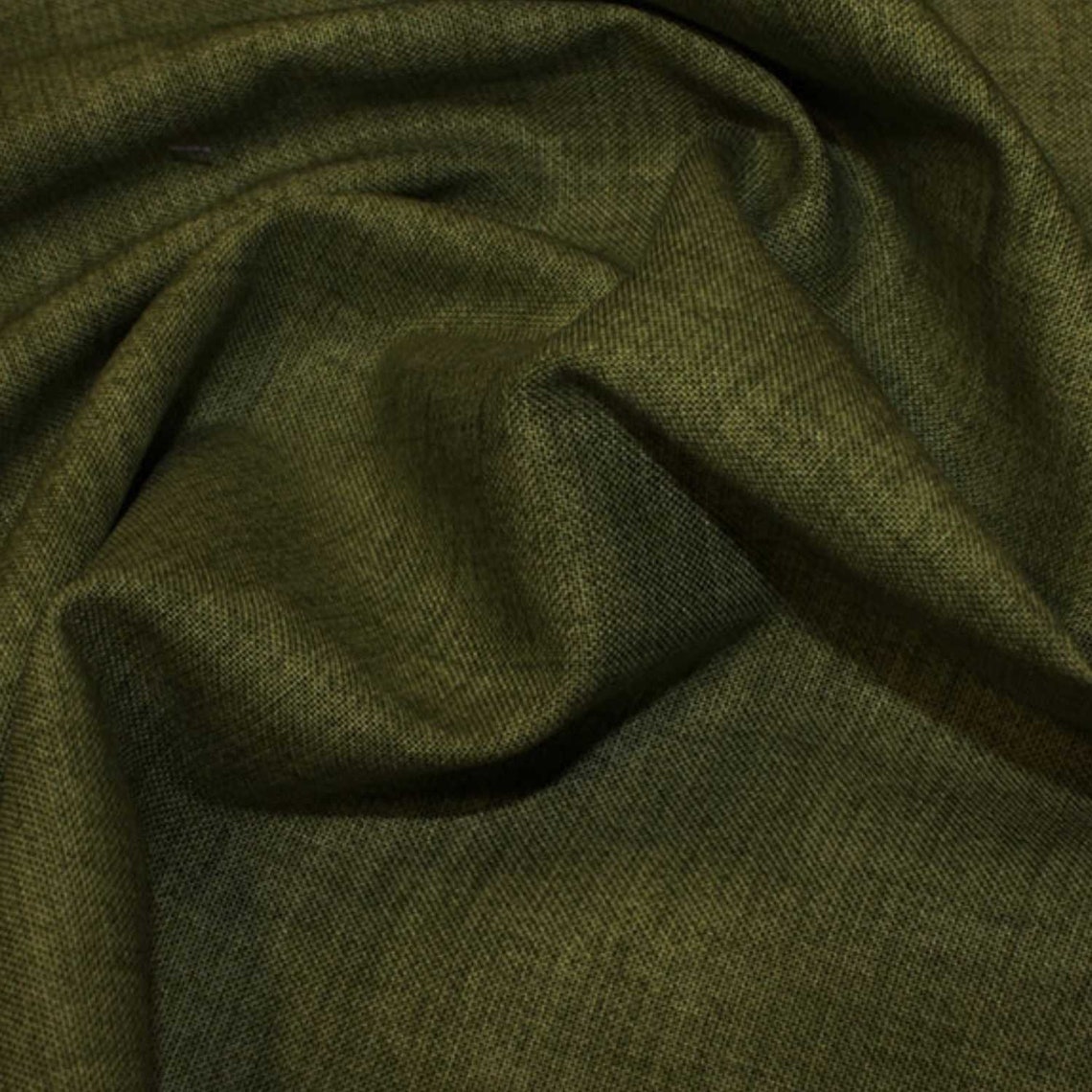 Olive Green Linen Texture Cotton Fabric - Etsy