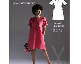 Ripple Dress Fabric Sewing Pattern by Sew Different - Etsy UK
