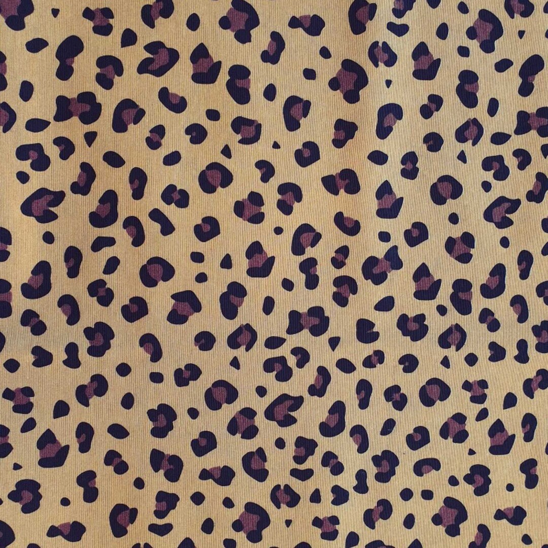 Mustard Leopard Print Ottoman Canvas Fabric - Etsy