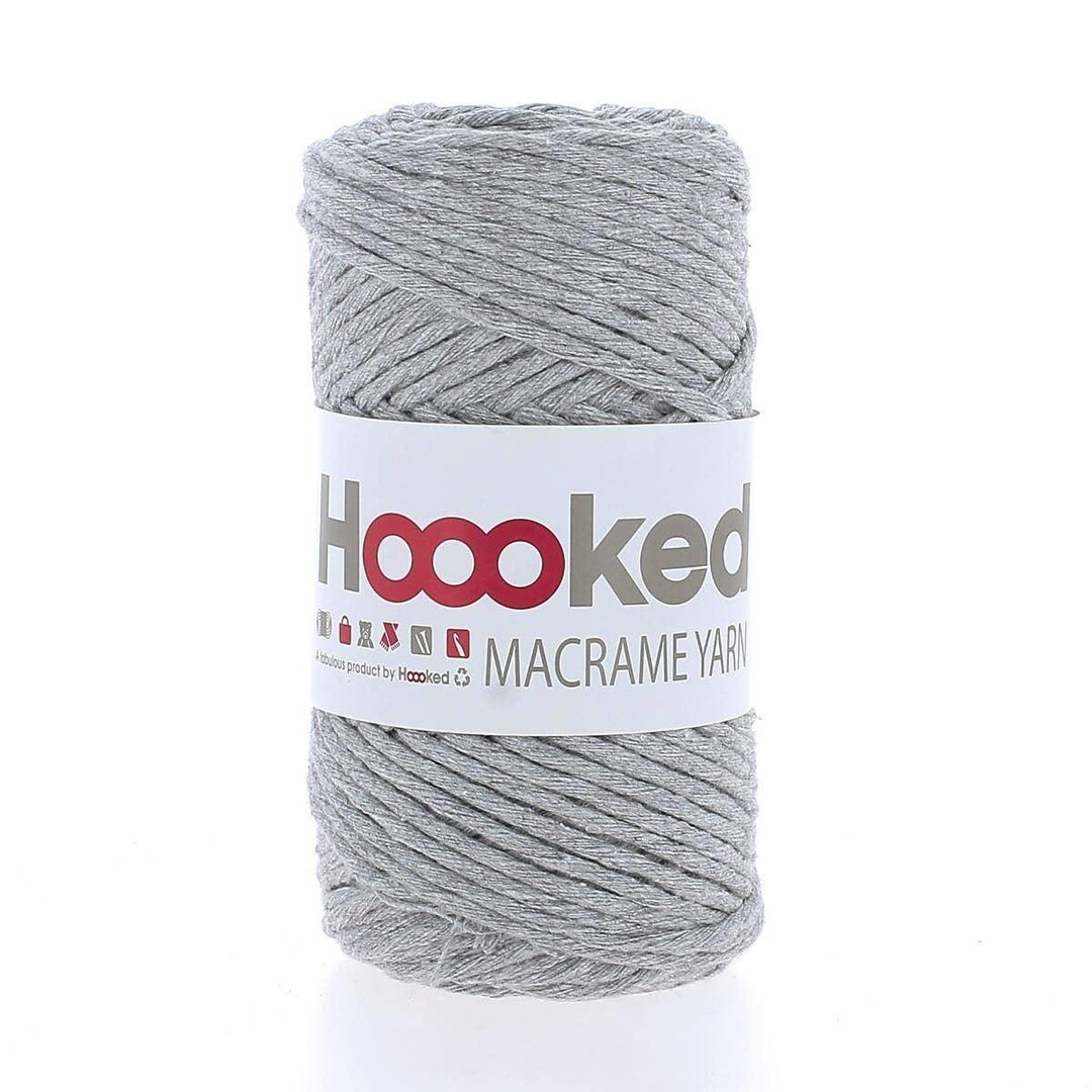 3mm Grey Macrame Yarn - Ecotwist 250g - Hoooked Yarns - Etsy