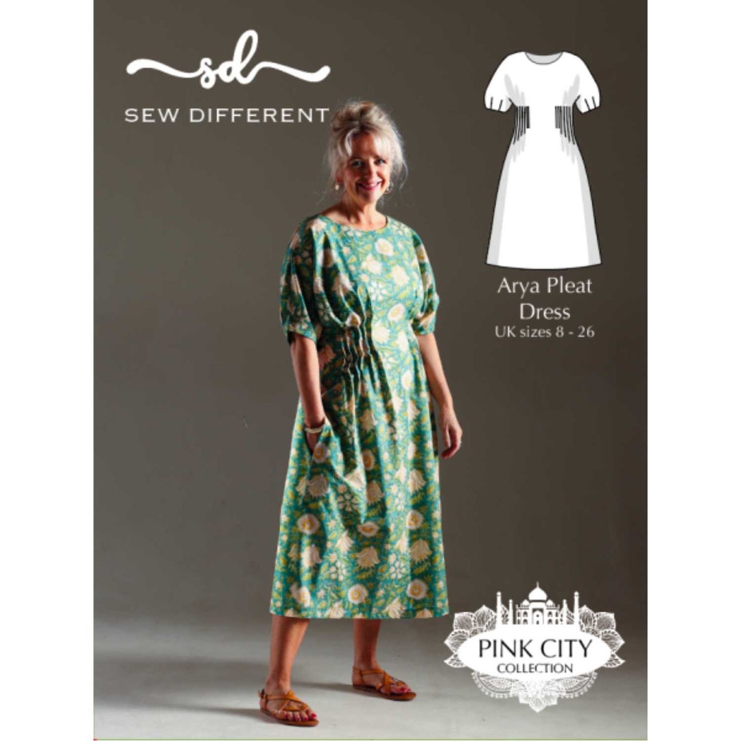Arya Pleat Dress Sewing Pattern - Sew Different - Etsy UK