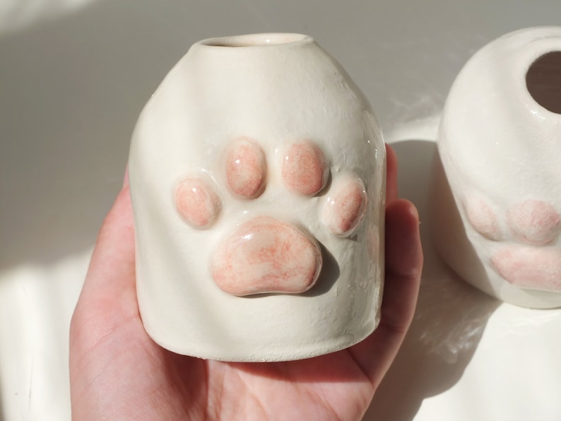 Cat Paw Mini Vase, Small Ceramic Vase - Etsy