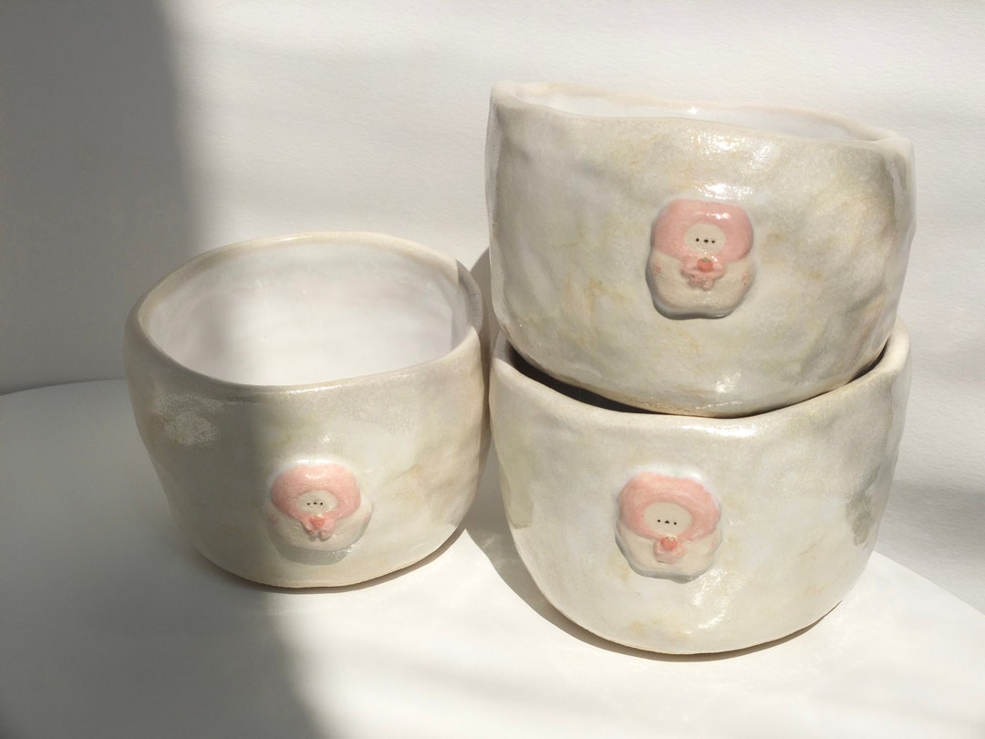Cute Bear Ceramic Bowl, Handmade Pottery Ceramic Tumbler - Etsy