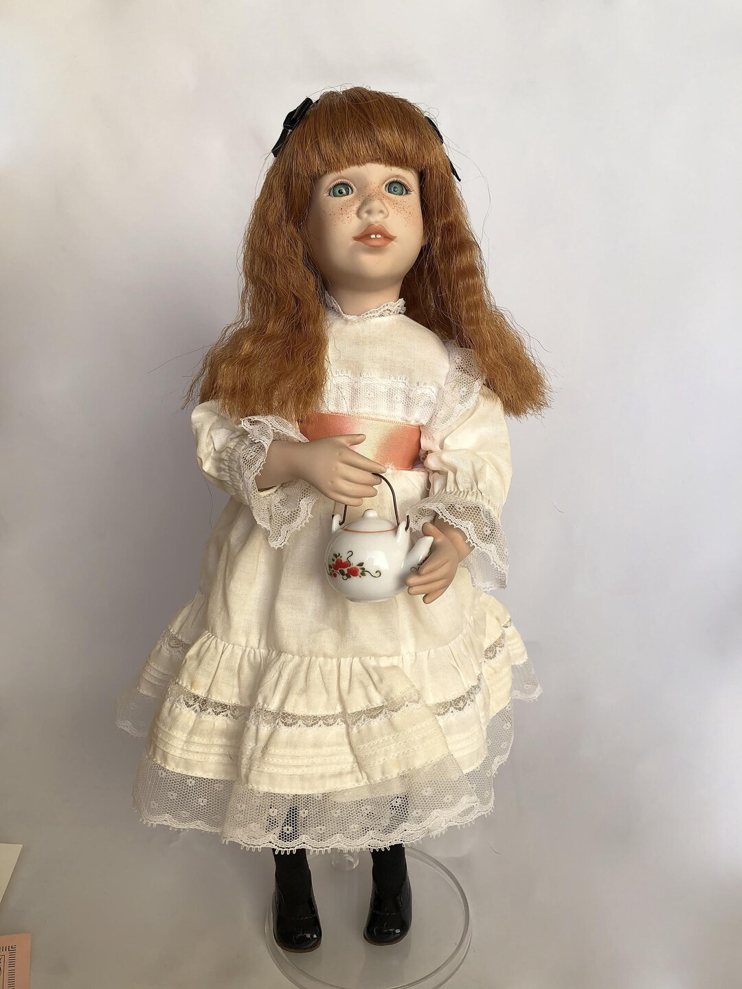 Collector Porcelain Doll "polly", "polly's Tea Party Collection" Made ...