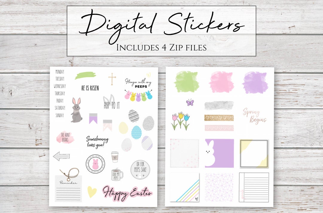 Digital Stickers | Easter | Love My Peeps Stickers for Digital Planners ...