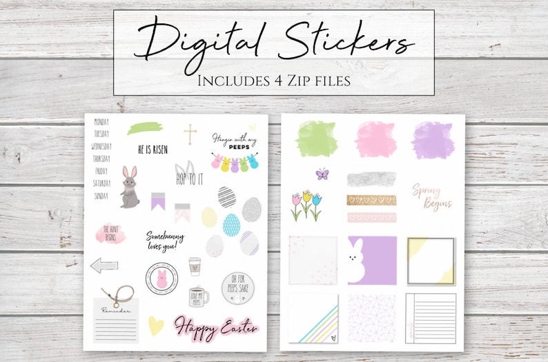 Digital Stickers | Easter | Love My Peeps Stickers for Digital Planners ...