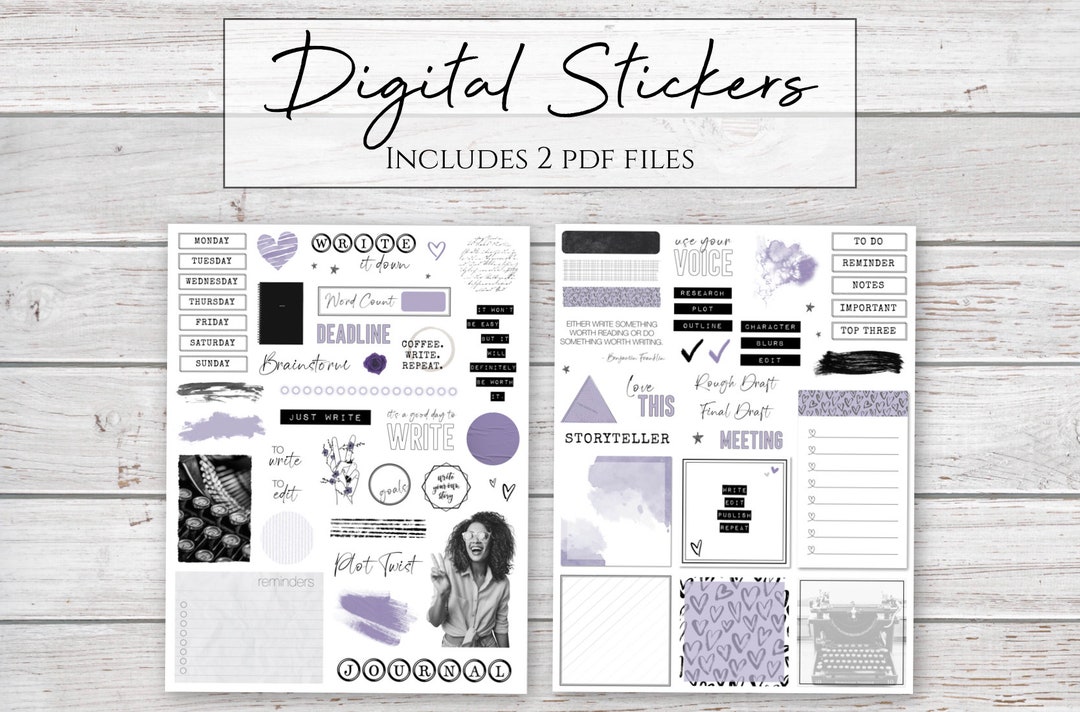 Digital Stickers Storyteller Writer Writing Stickers for Digital ...