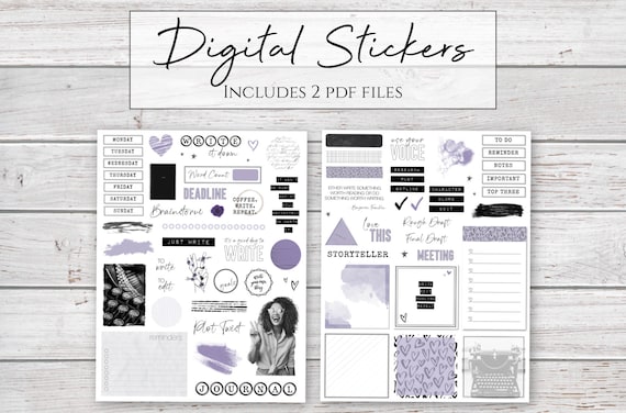 Digital Stickers Storyteller Writer Writing Stickers for | Etsy