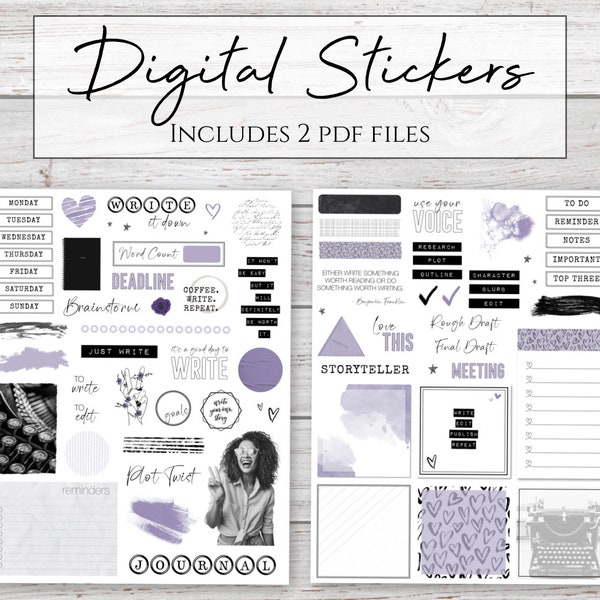 Writer Stickers - Etsy