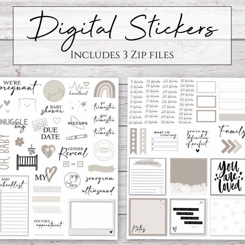 Pregnancy Stickers - Etsy