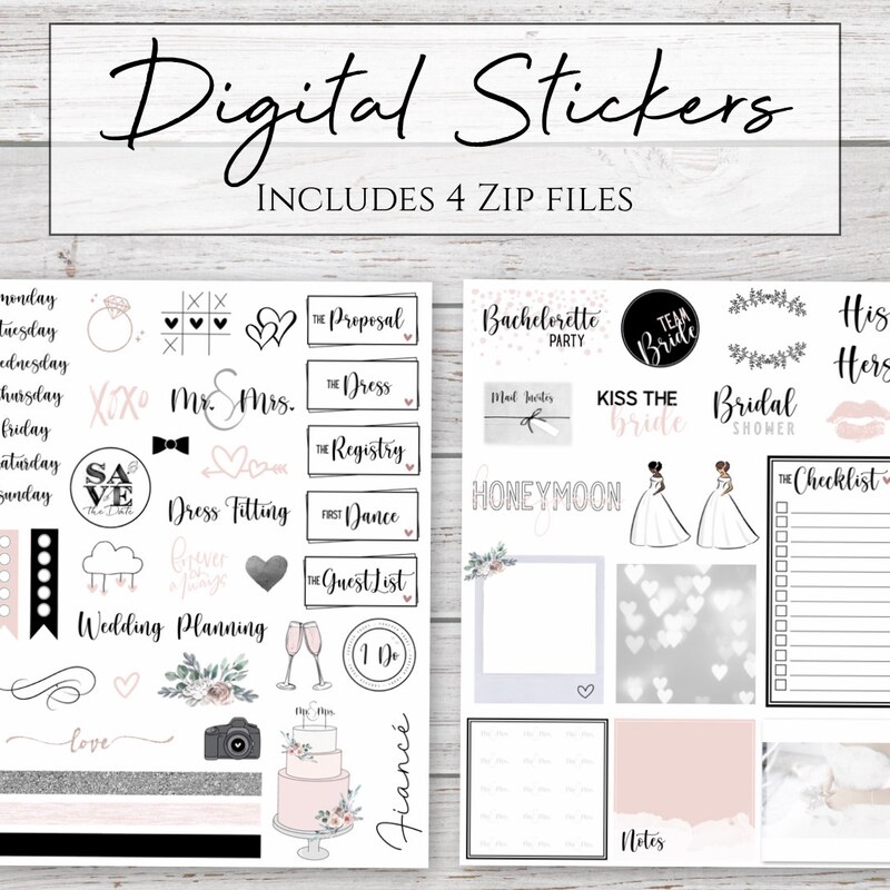 Wedding Stickers - Etsy