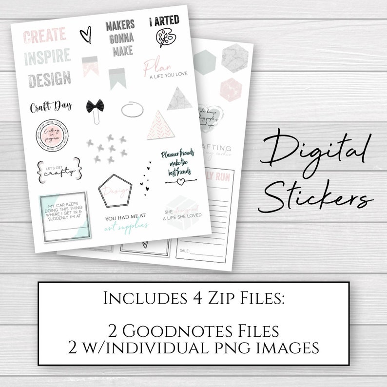 Digital Stickers Craft Life Stickers for Digital Planners - Etsy
