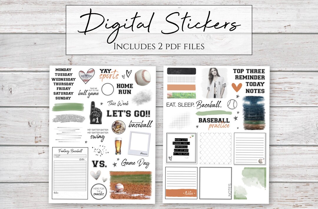 Digital Stickers | Eat. Sleep. Baseball. | Sports Stickers for Digital ...
