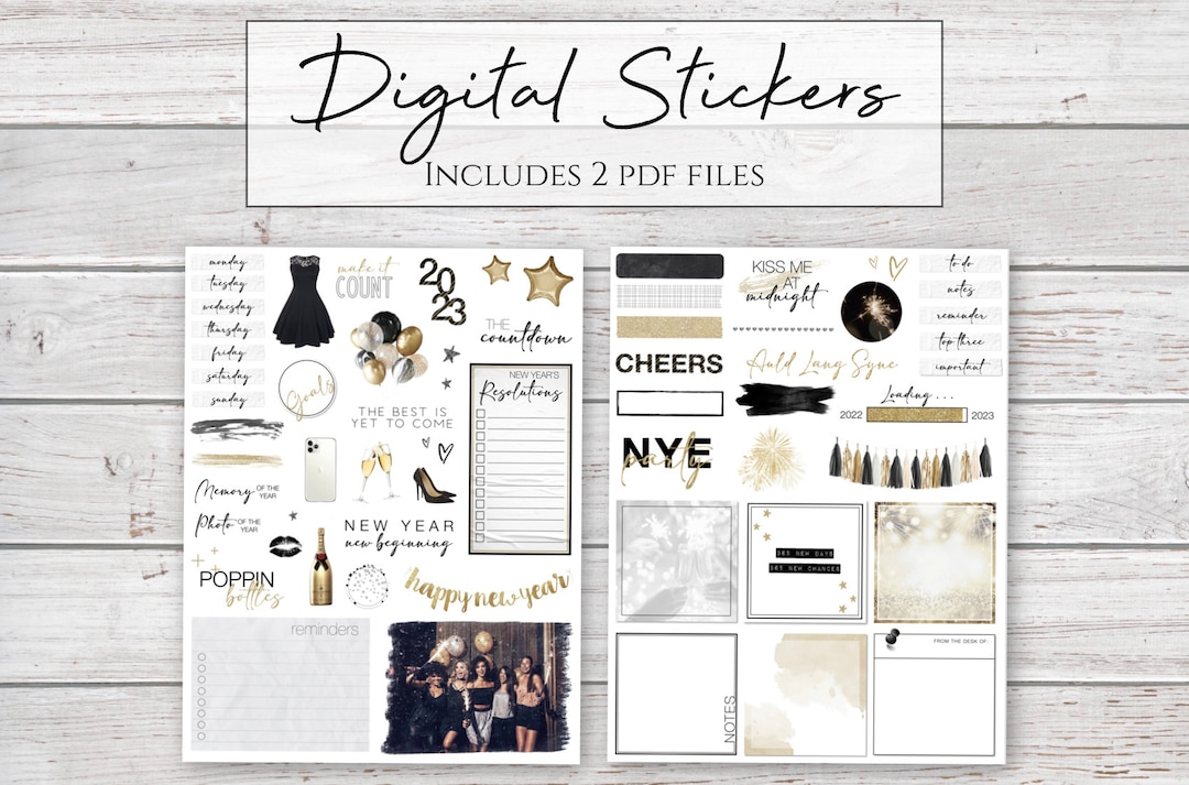 Digital Stickers | NYE Make It Count | New Year Stickers for Digital ...