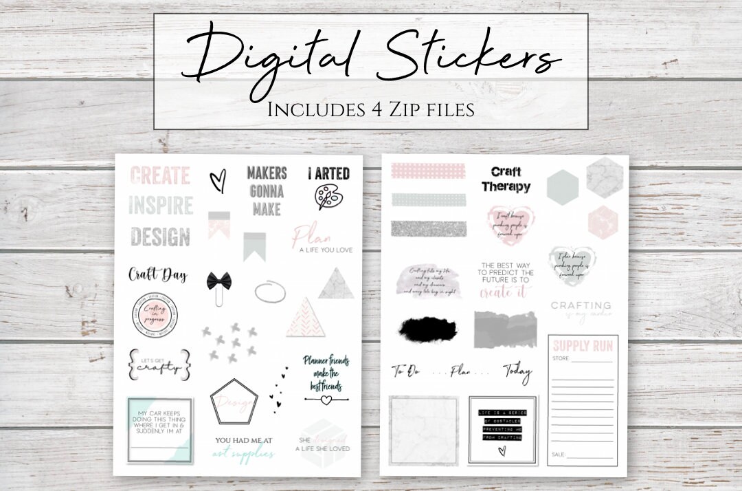 Digital Stickers | Craft Life Stickers for Digital Planners - Etsy