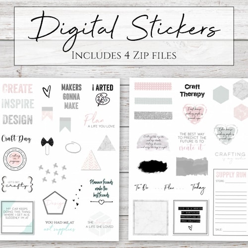 Digital Stickers Craft Life Stickers for Digital Planners - Etsy