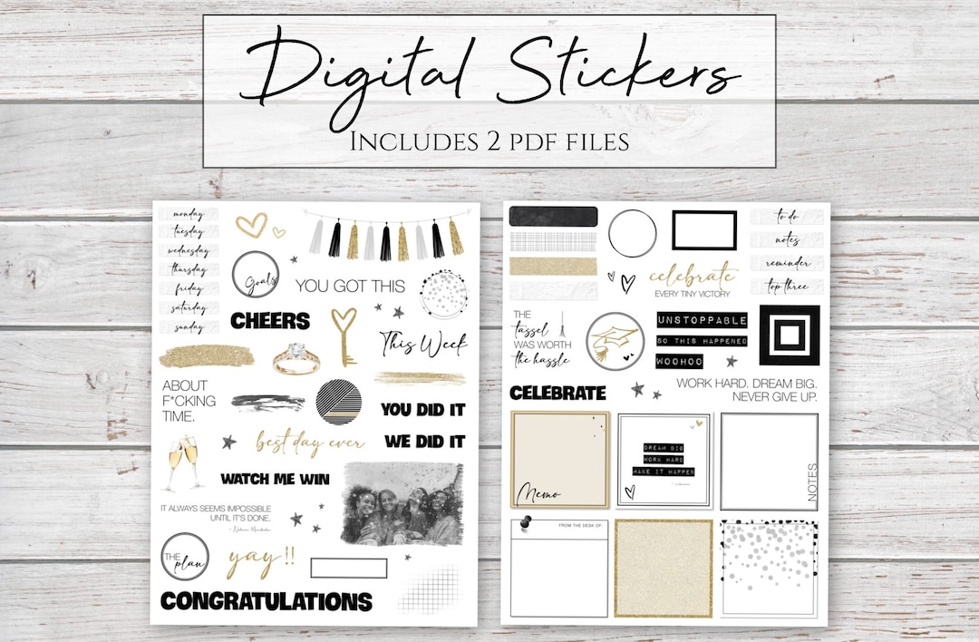 Digital Stickers | Best Day Ever | Congratulations Stickers for Digital ...