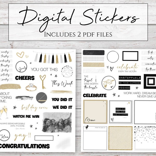 Congratulations Stickers - Etsy