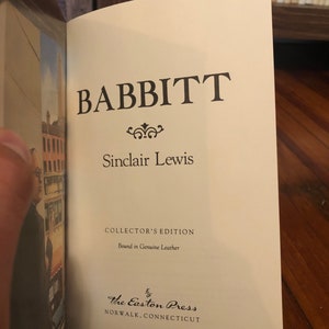 Babbit by Sinclair Lewis, Easton Press Edition, 1999 - Etsy