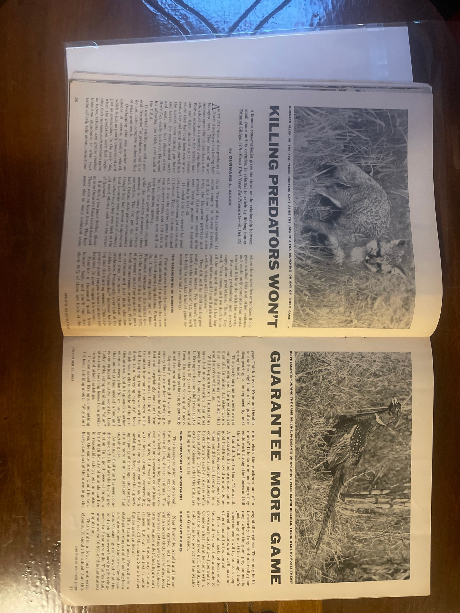 Sports Illustrated Weekly Magazine November 22, 1954, Volume 1, Number ...