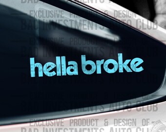 Broke Car Decal - Etsy