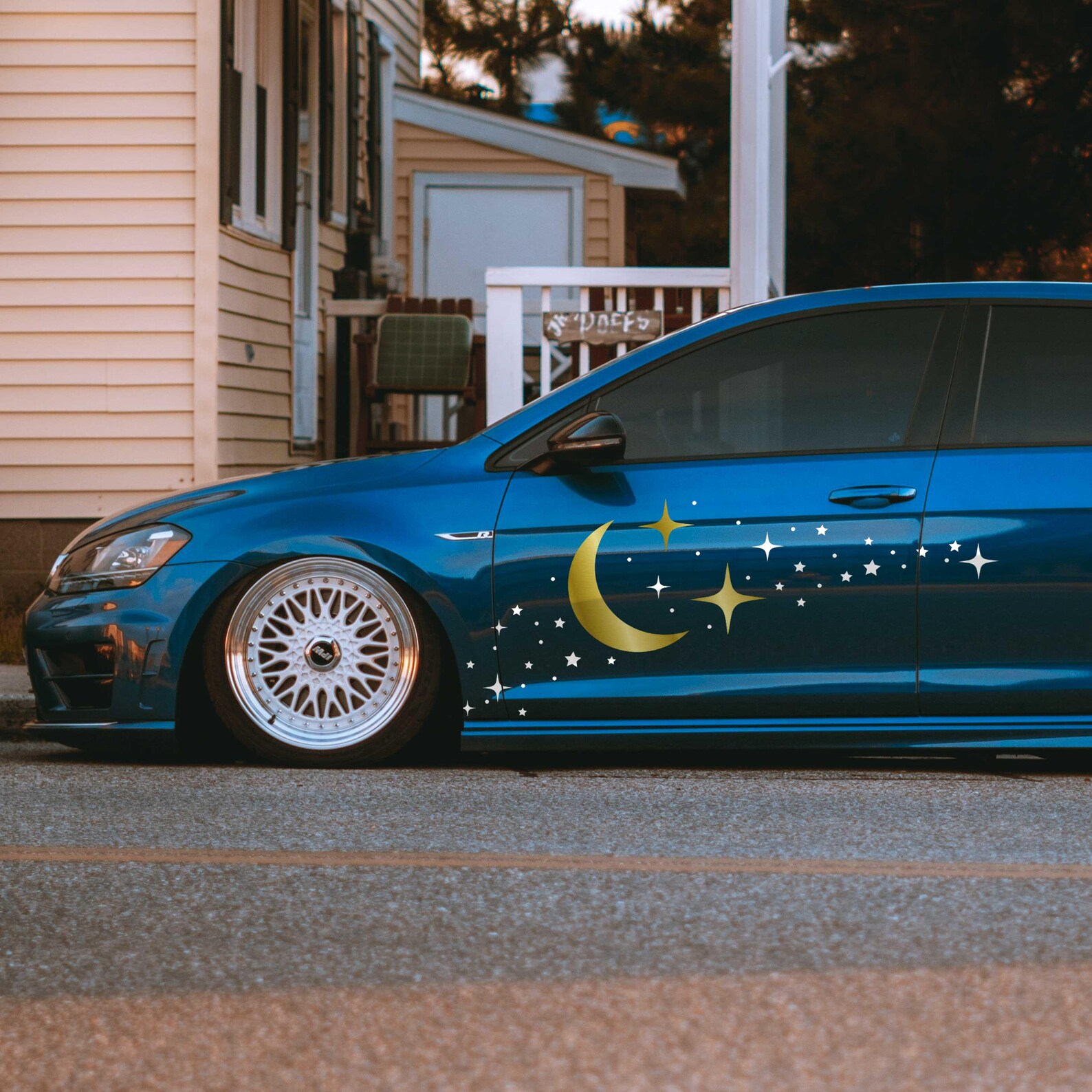 Large Cosmic Car Decal, Side Graphics, Car Wrap Graphics, Moon Stars ...