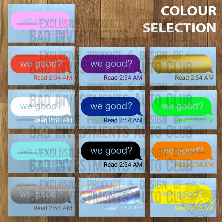 Good Sticker Text Message Decal Anime Sticker Weatherproof - Etsy