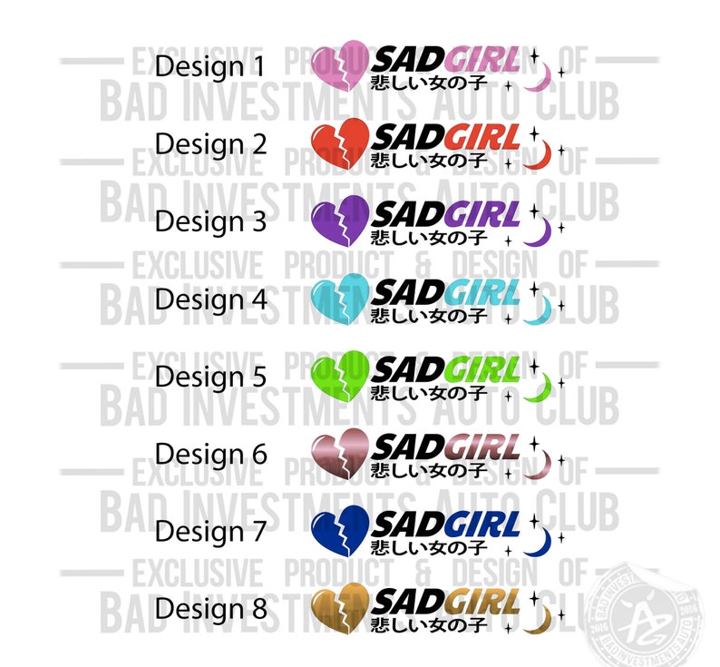 Sad Girl Banner Windshield Banners Anime Car Decal Window - Etsy