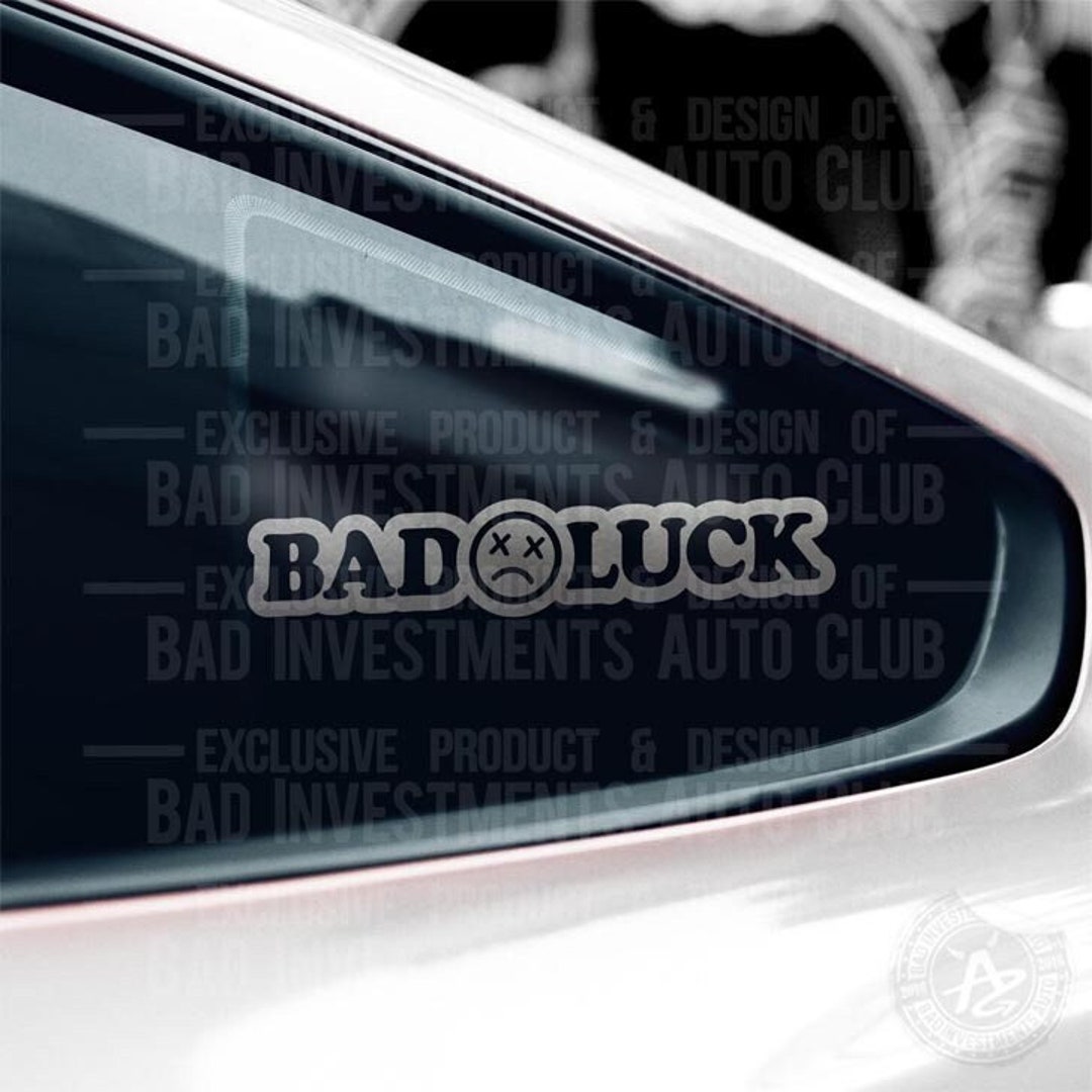 Bad Luck Sticker, JDM Stickers, Car Decal, Car Club, Cute Car Stuff ...