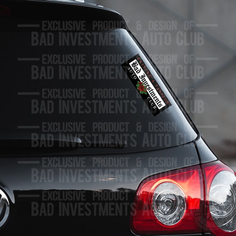 Bad Investments Sticker, JDM Car Decal, Car Decals for Girls, Cute ...