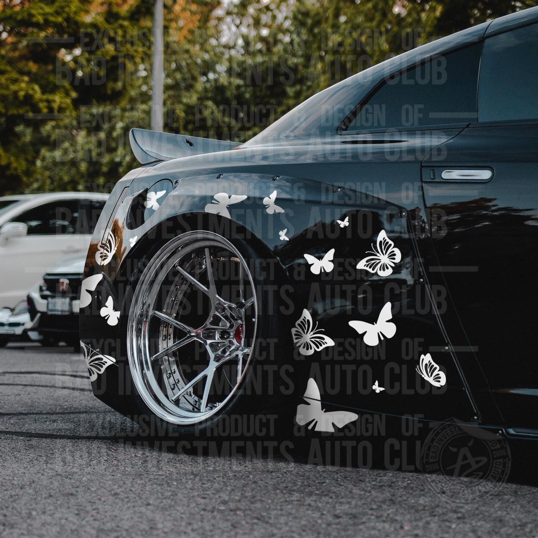 Butterfly Car Decals, 17 Sticker Pack, Car Decals for Women, Bumper ...