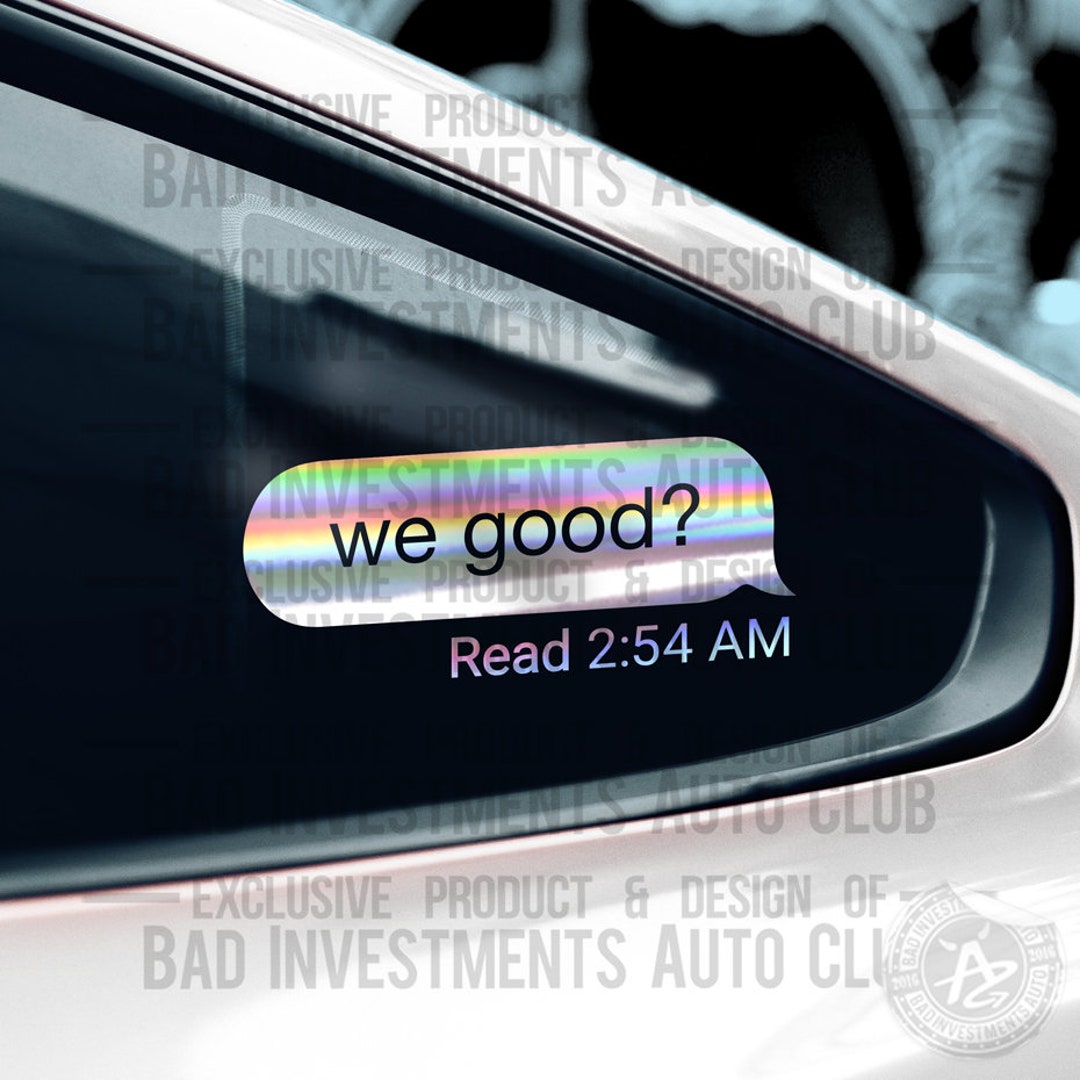 Good Sticker, Text Message Decal, Anime Sticker, Weatherproof Decal ...