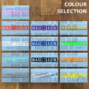Bad Luck Sticker, JDM Stickers, Car Decal, Car Club, Cute Car Stuff ...