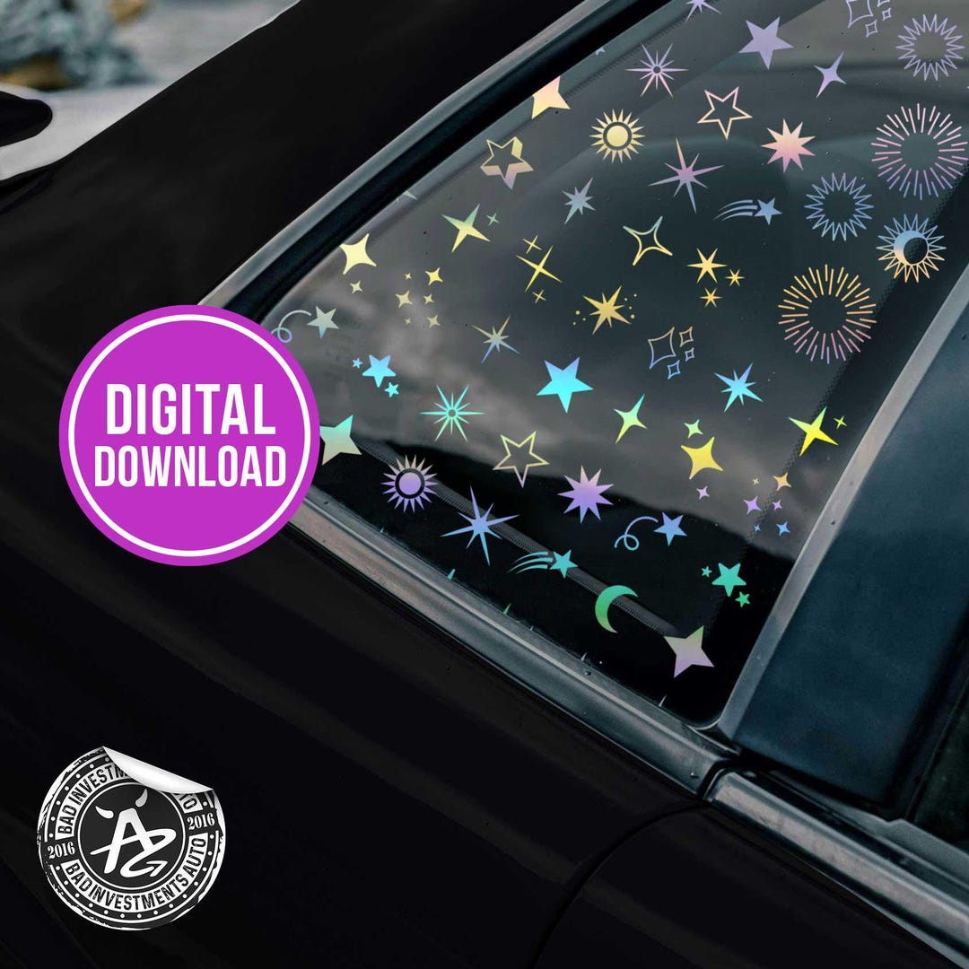Stars Sticker Sheet: Scrapbooking Clipart, Printable JDM Decals ...