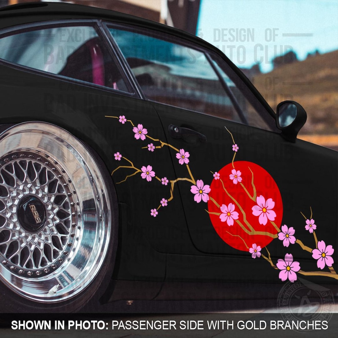 Cherry Blossom Car Decal, Side Graphics, Flower Decals, Vinyl Flower ...