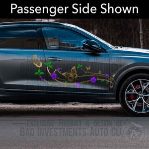 Butterfly Flourish Car Decal, Car Livery, Flower Decals, New Car Gift ...