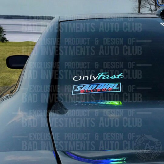Only Fast Sticker JDM Stickers Car Club Car Decals for - Etsy