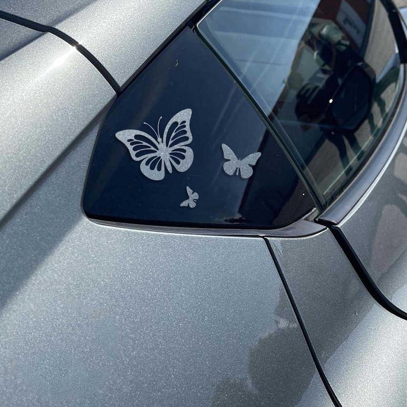 Butterfly Car Decals, 17 Sticker Pack, Car Decals for Women, Bumper ...