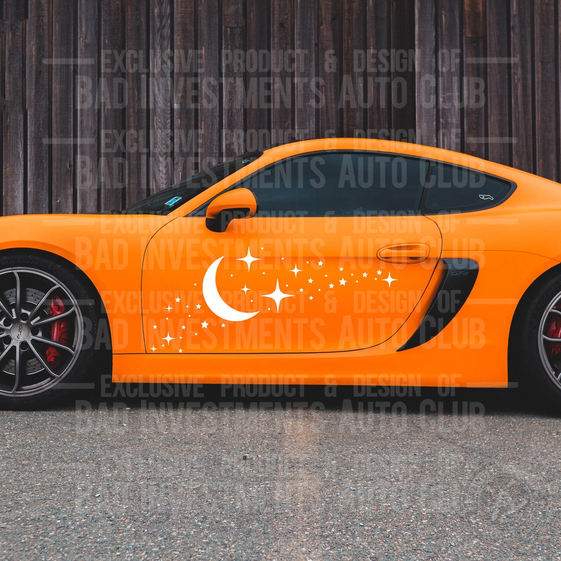 Large Cosmic Car Decal, Side Graphics, Car Wrap Graphics, Moon Stars ...