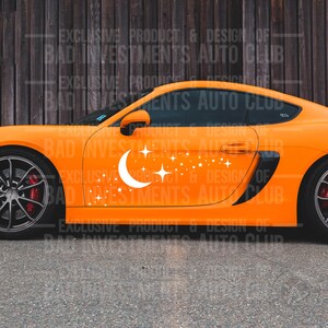 Large Cosmic Car Decal, Side Graphics, Car Wrap Graphics, Moon Stars ...