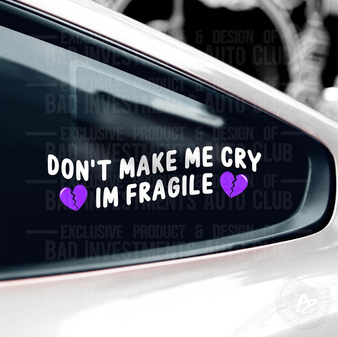 Don't Make Me Cry Sticker, JDM Girl Decal, JDM Car Accessories, Car ...