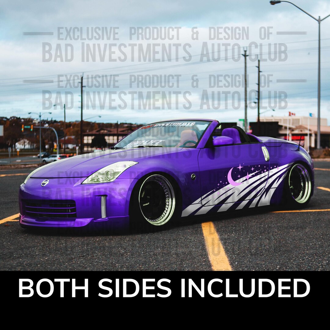 X2 Cosmic Livery Car Decal, Side Graphics, Moon Stars Car Stickers ...