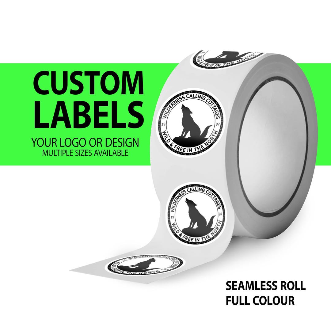 Custom Label Roll, Circle Decals, Your Logo or Design, Product ...