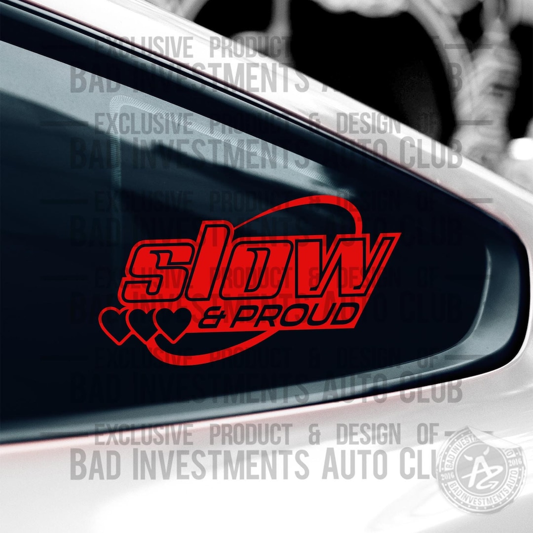 Slow Decal JDM Stickers Car Merch Car Girl Sticker Car - Etsy