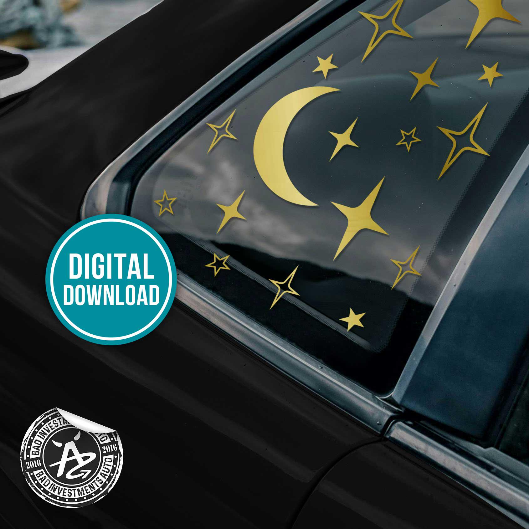 Cosmic Stars Digital Download, Star Pattern Art Pdf, Galaxy Vinyl Decal ...