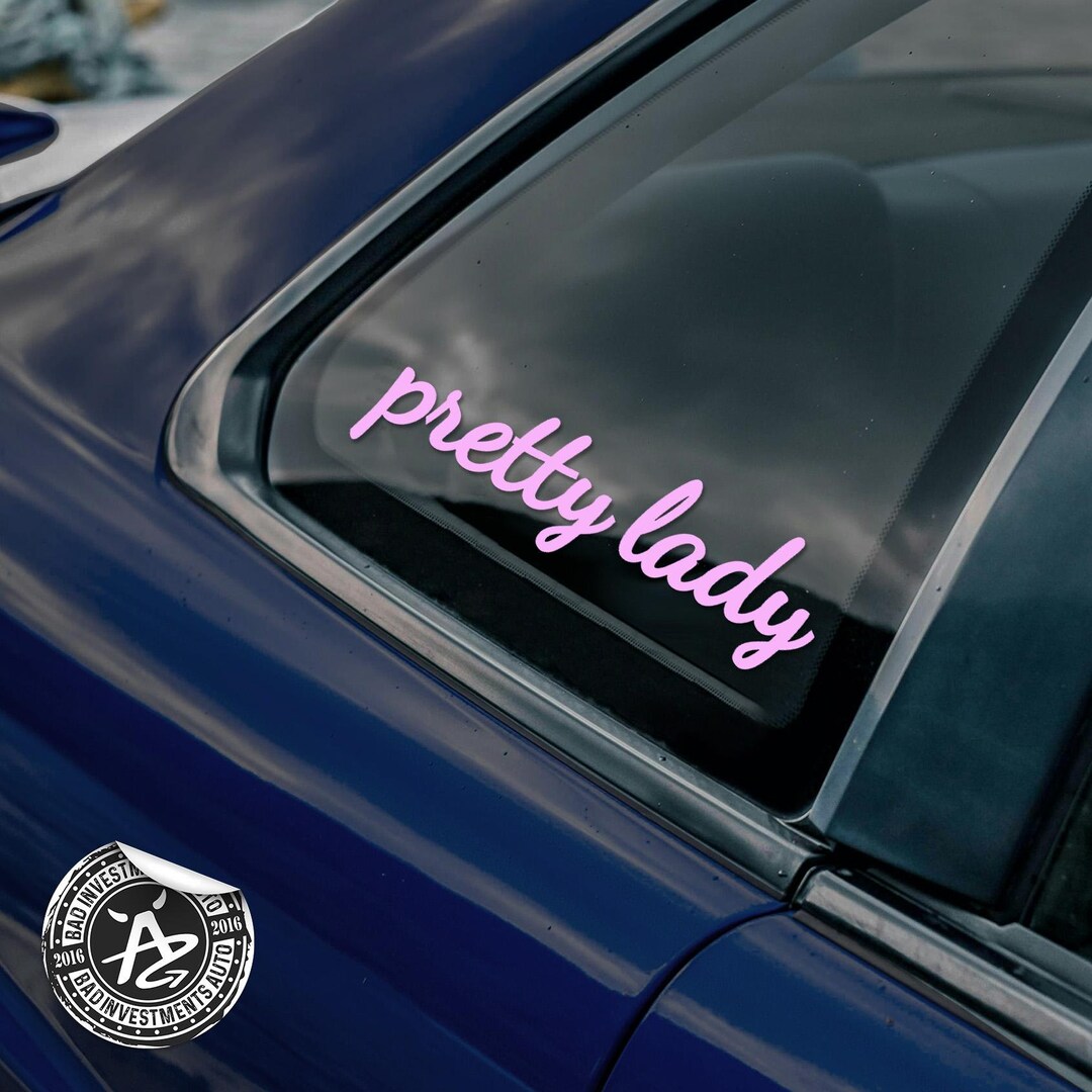 Pretty Lady Decal, Decals for Women, JDM Girl Sticker, Laptop Sticker ...