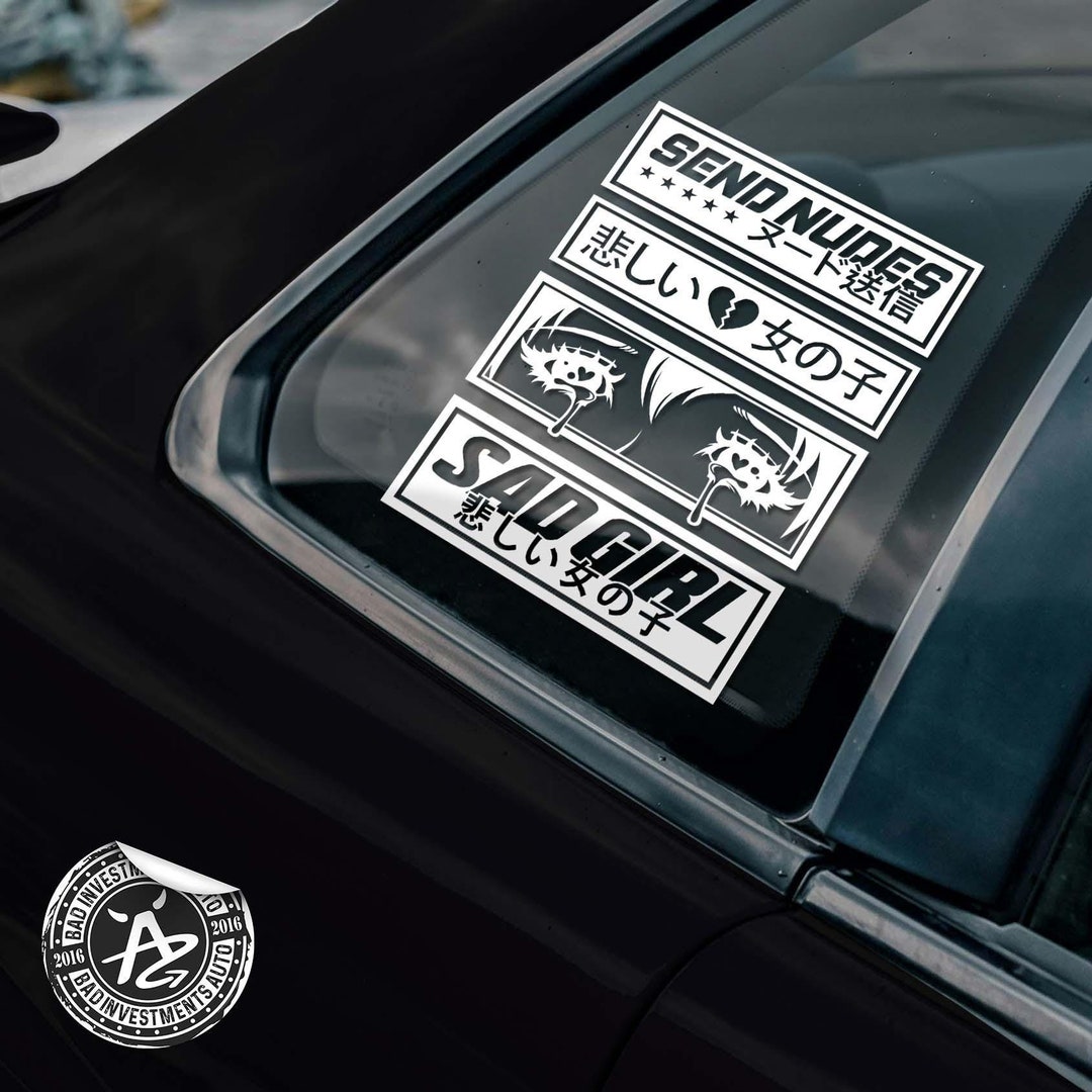 JDM Slap Sticker Pack, Anime Car Decal, Sticker Set, Kawaii Car Decal ...