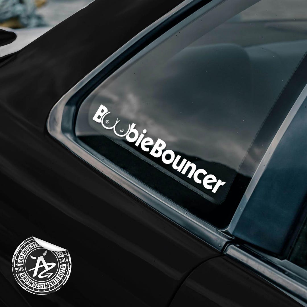 Boobie Bouncer Sticker, Car Decal, JDM Stickers, Funny Stickers, Car ...